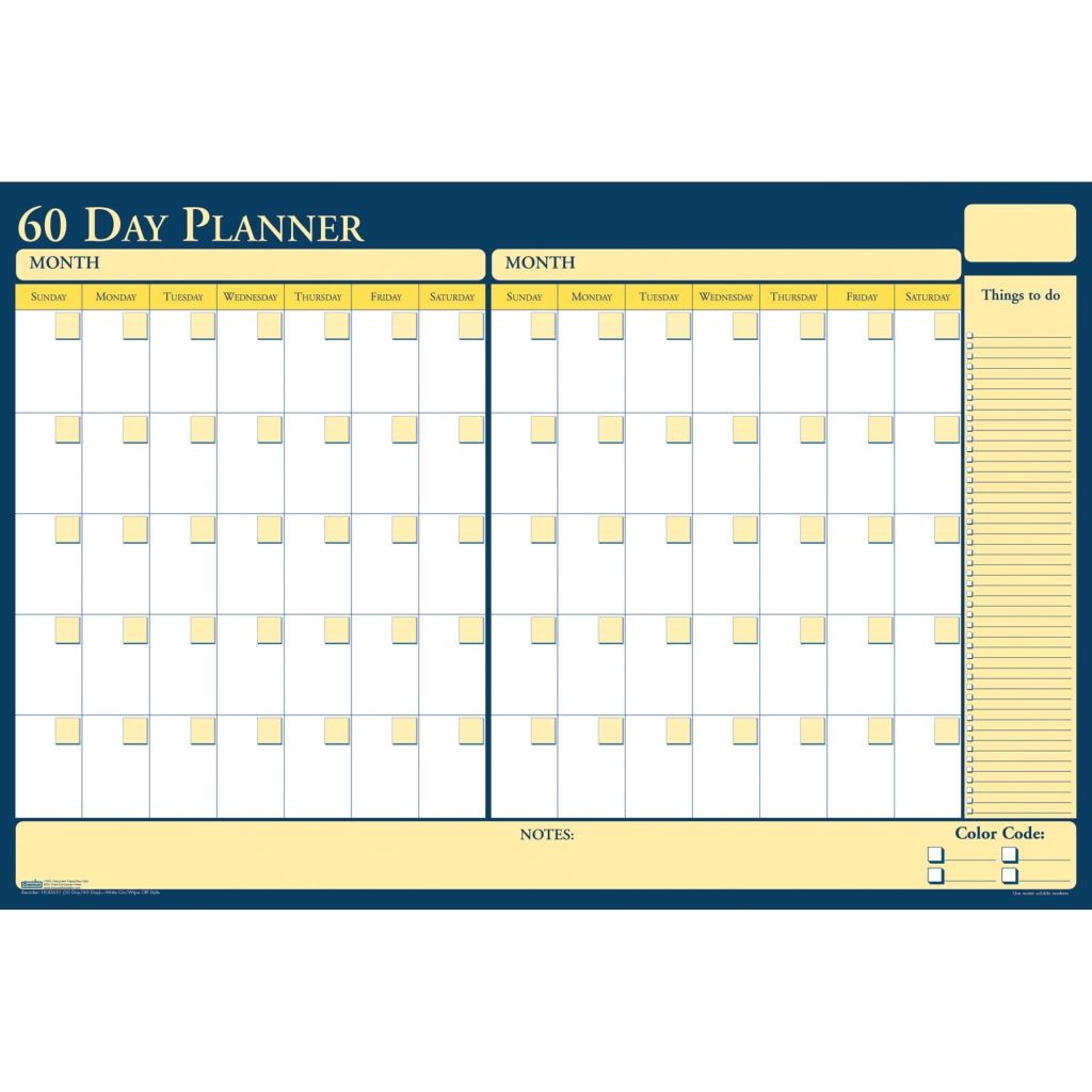House of Doolittle (HOD631) 60 Day Undated Laminated Planner 36 x 24 ...